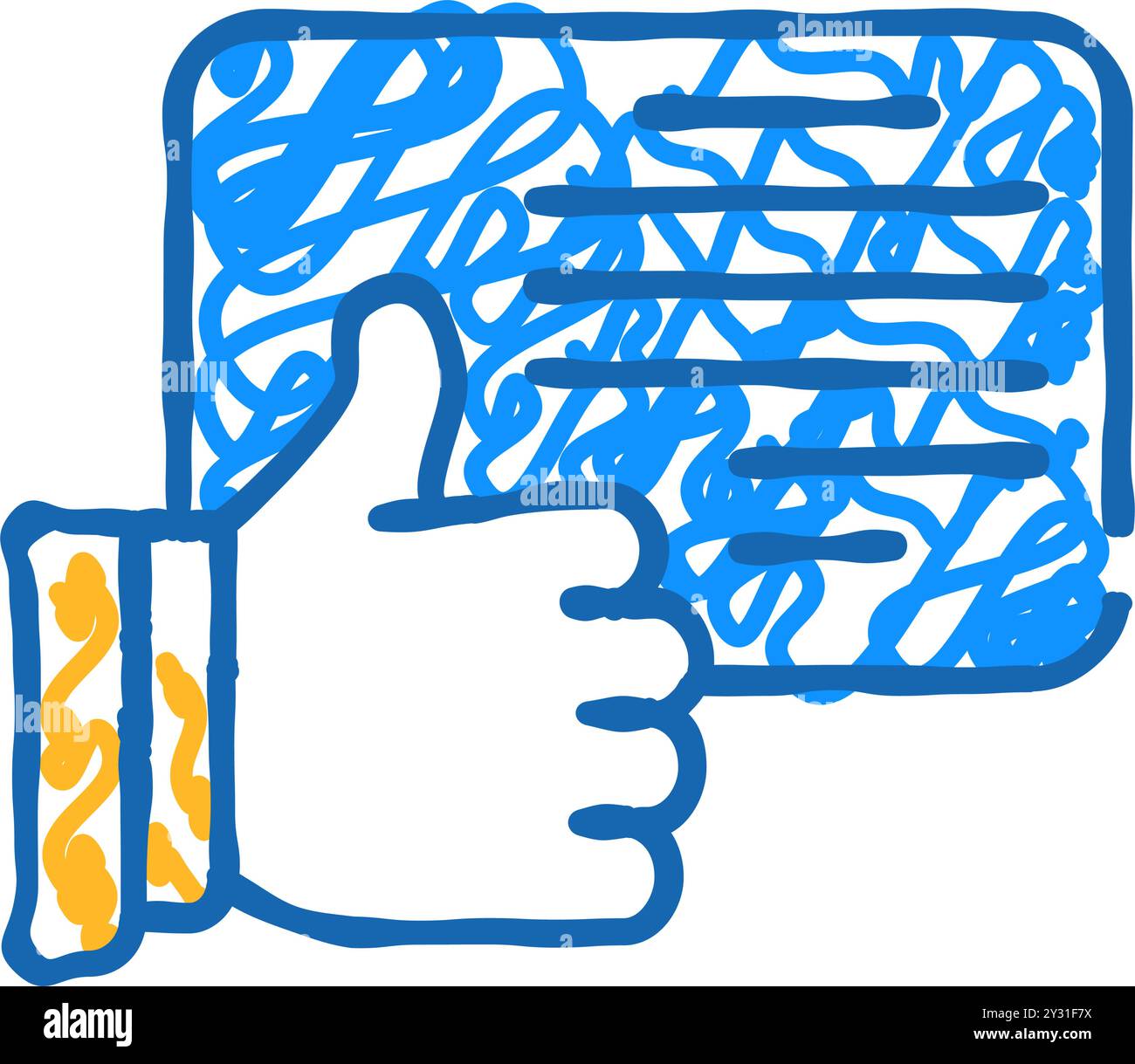 review with like icon doodle illustration Stock Vector Image & Art - Alamy