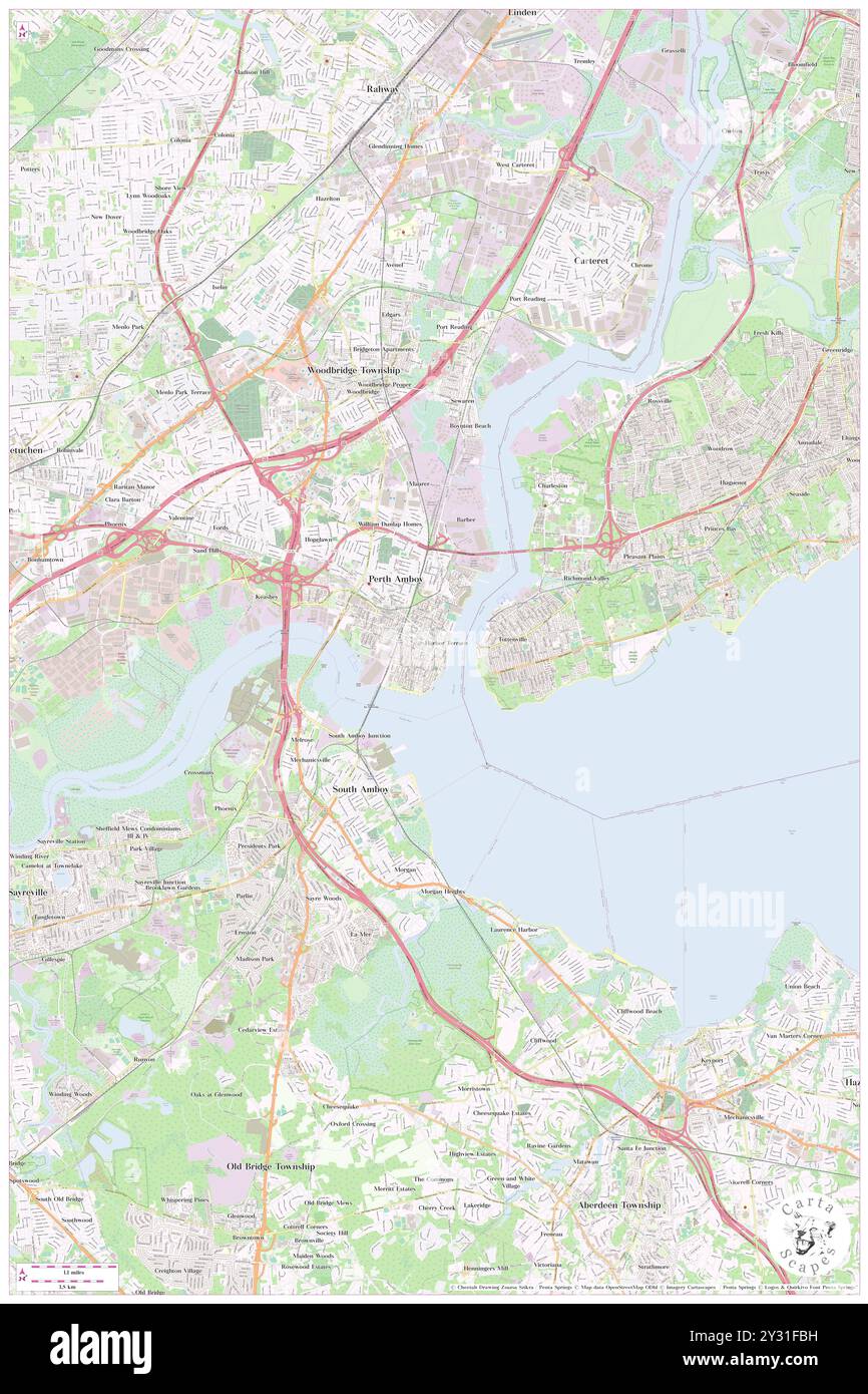 Perth amboy new jersey map Cut Out Stock Images & Pictures - Alamy