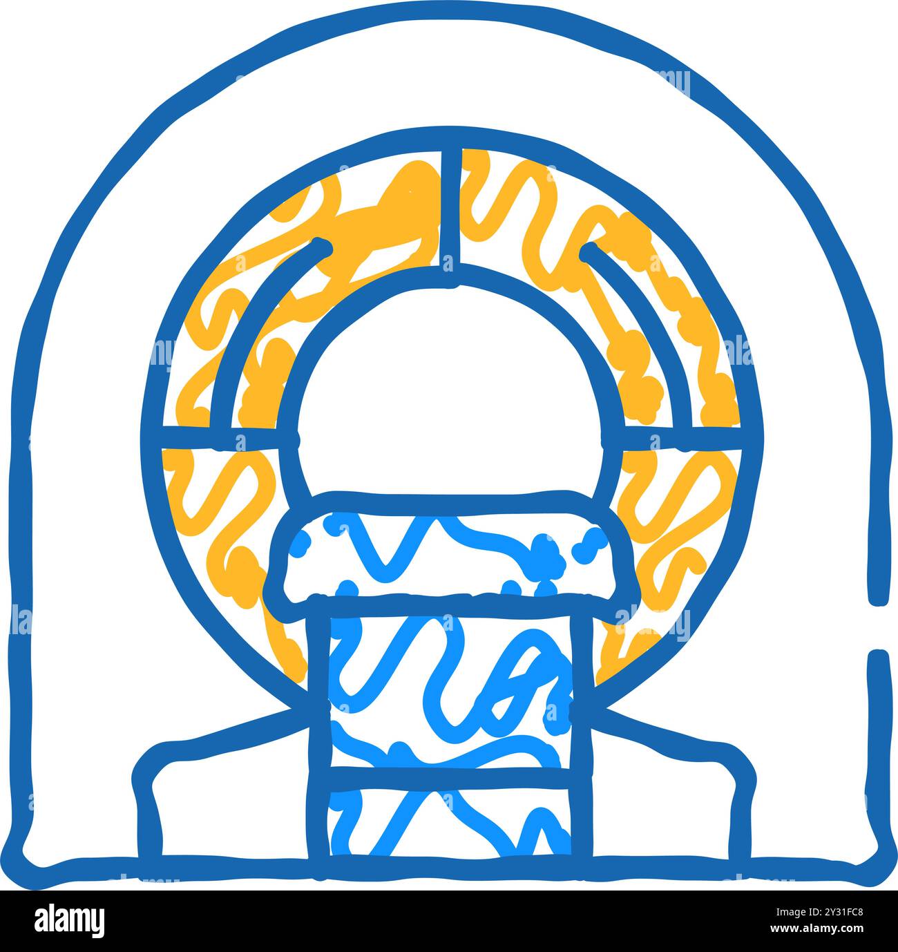 mri hospital equipment icon doodle illustration Stock Vector Image ...