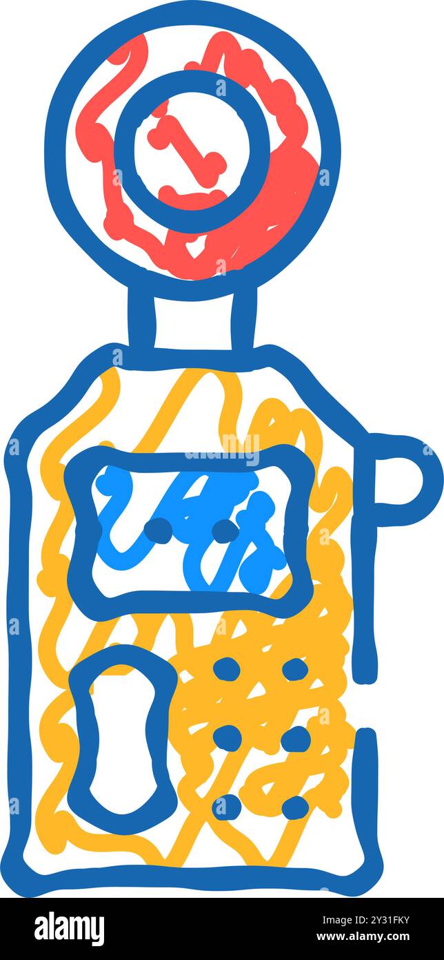 noise meter measuring device icon doodle illustration Stock Vector ...