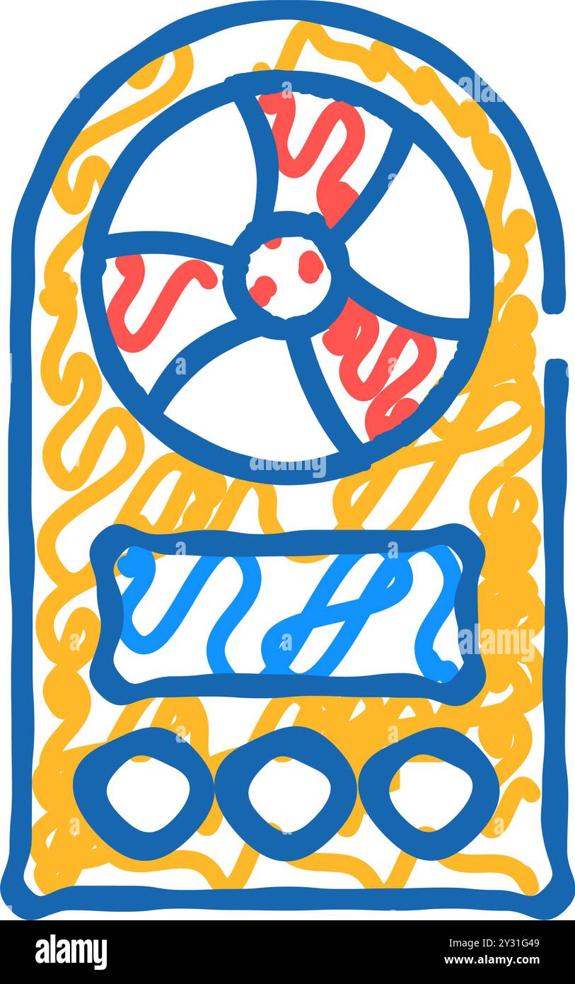 anemometer measuring equipment icon doodle illustration Stock Vector ...