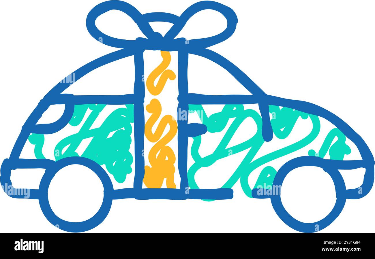 car raffle icon doodle illustration Stock Vector Image & Art - Alamy