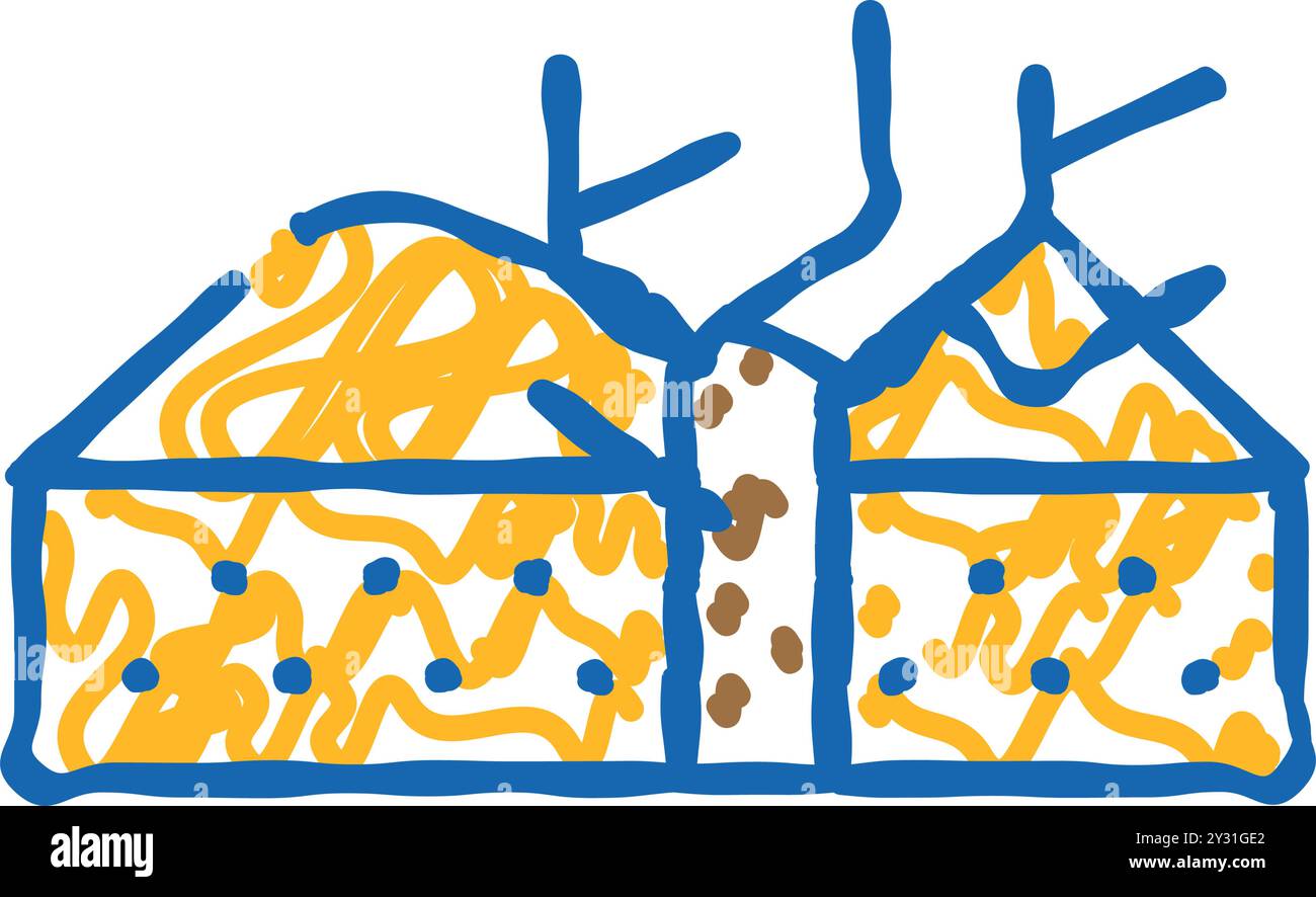 nature drought vector symbol illustration icon doodle illustration ...
