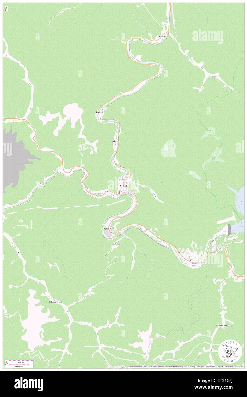 Map of gilbert west virginia hi-res stock photography and images - Alamy