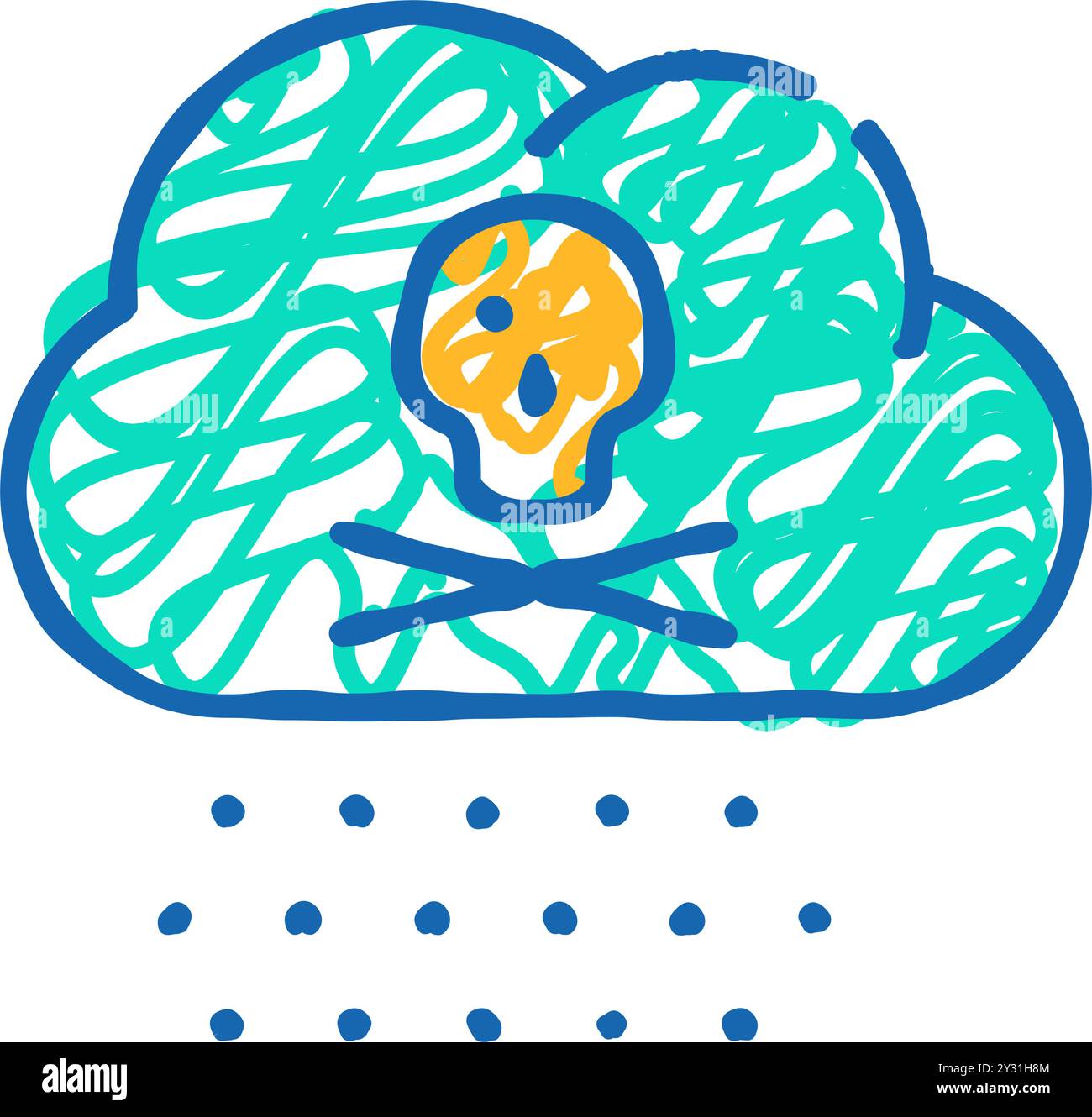 acid rain vector symbol illustration icon doodle illustration Stock ...