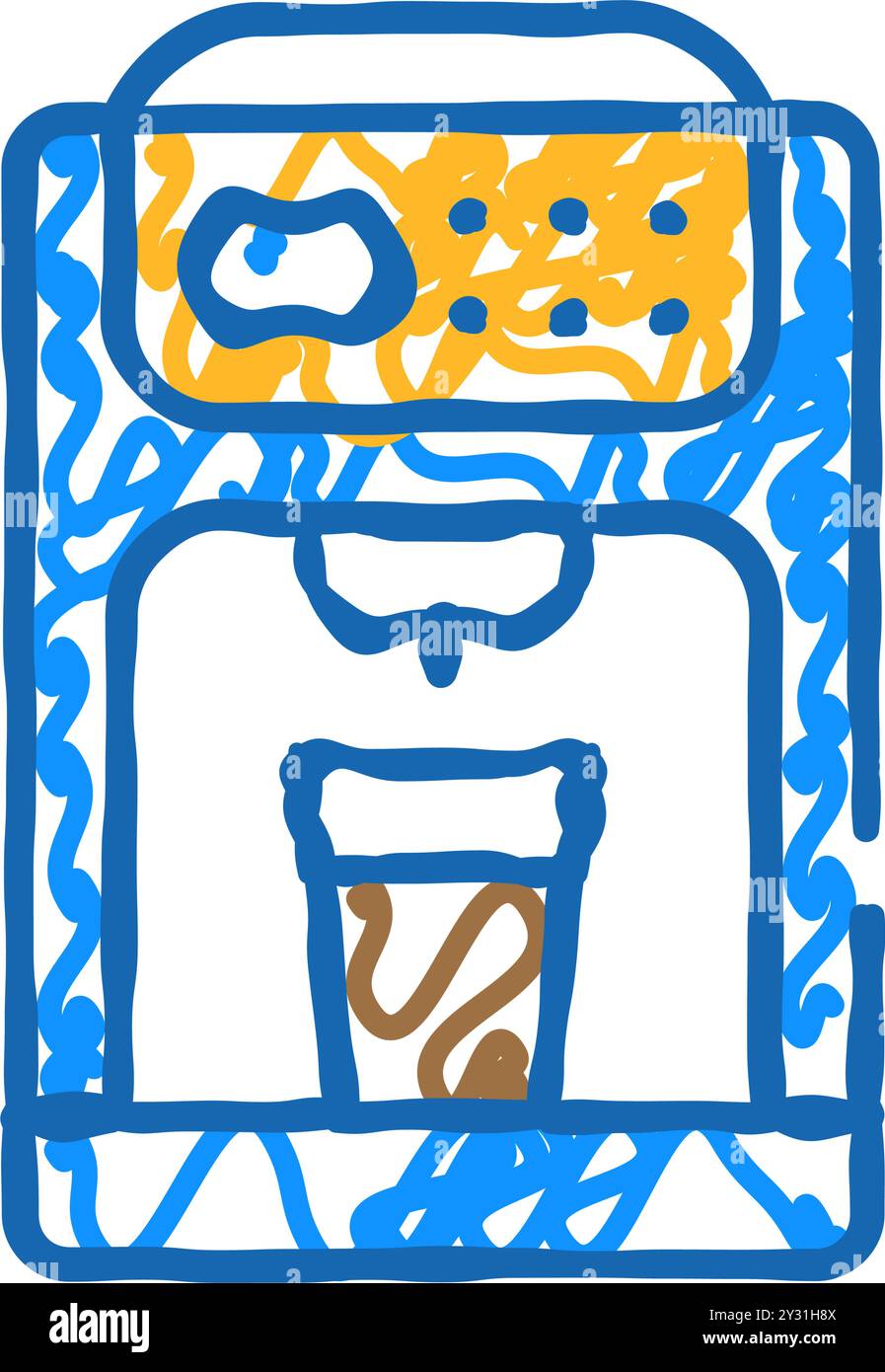 coffee maker vector symbol illustration icon doodle illustration Stock ...