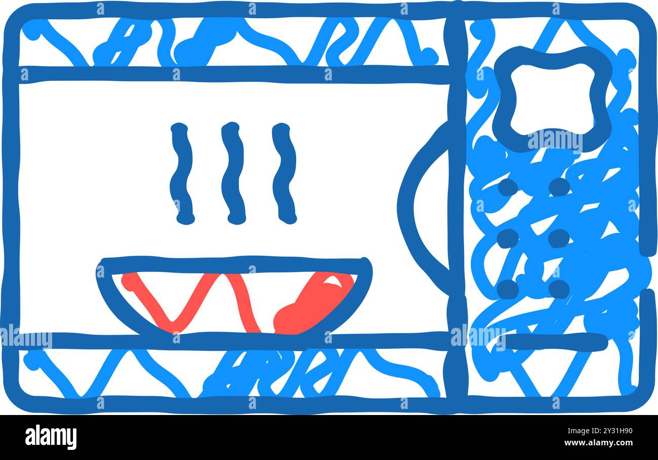 microwave oven vector symbol illustration icon doodle illustration ...