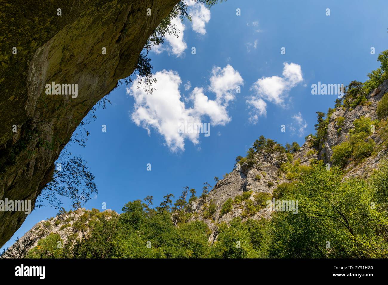 Horma Canyon, Kure Mountains National Park, Kastamonu, Turkey. Wooden ...