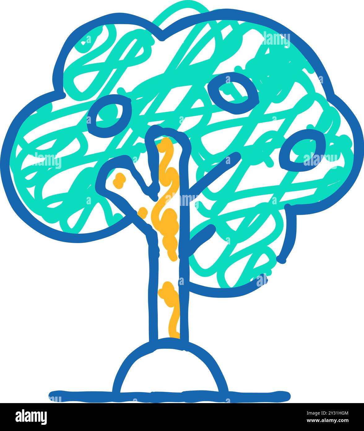 olive tree vector symbol illustration icon doodle illustration Stock ...