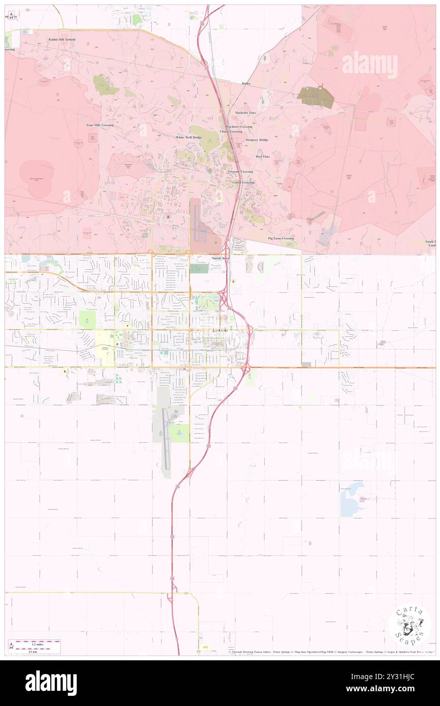 Map of lawton oklahoma Cut Out Stock Images & Pictures - Alamy
