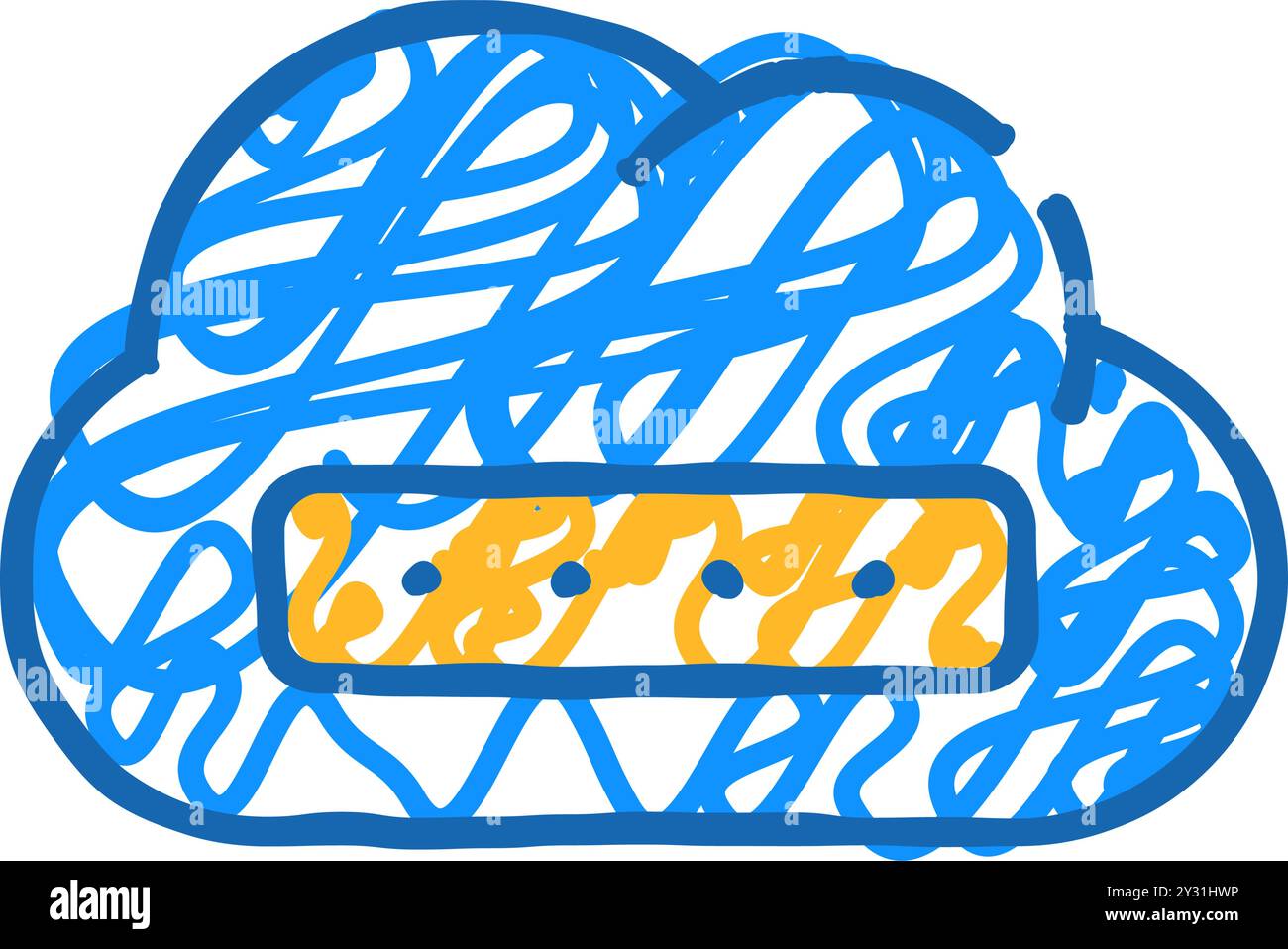 memory cloud storage icon doodle illustration Stock Vector Image & Art ...