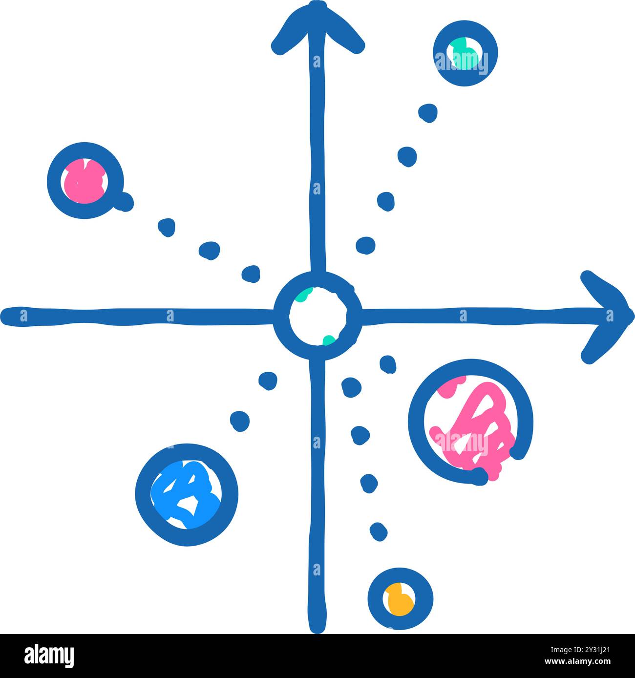 scatter chart icon doodle illustration Stock Vector Image & Art - Alamy