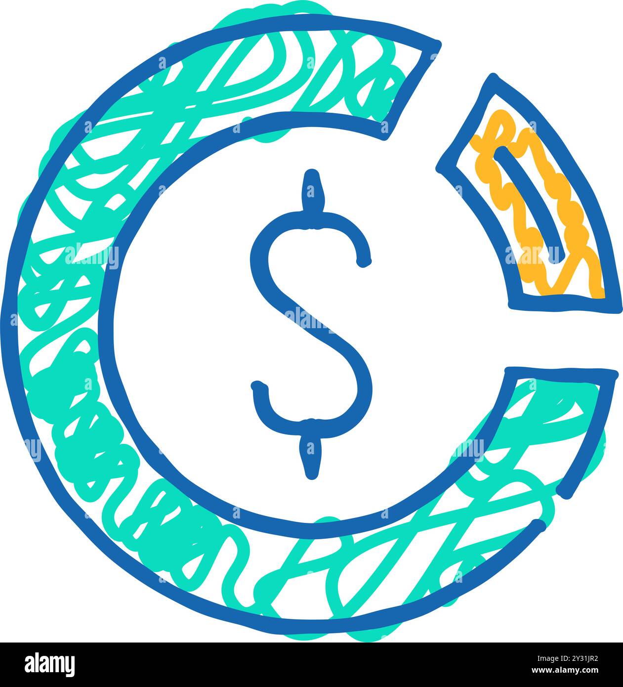 share of cashback from purchase icon doodle illustration Stock Vector ...
