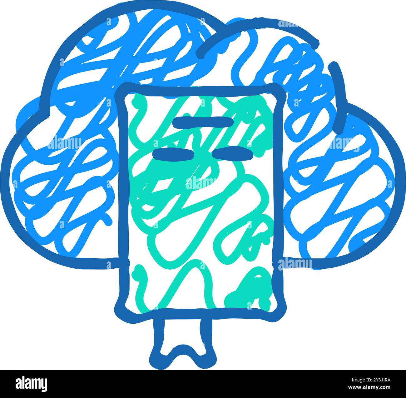 document cloud storage icon doodle illustration Stock Vector Image ...