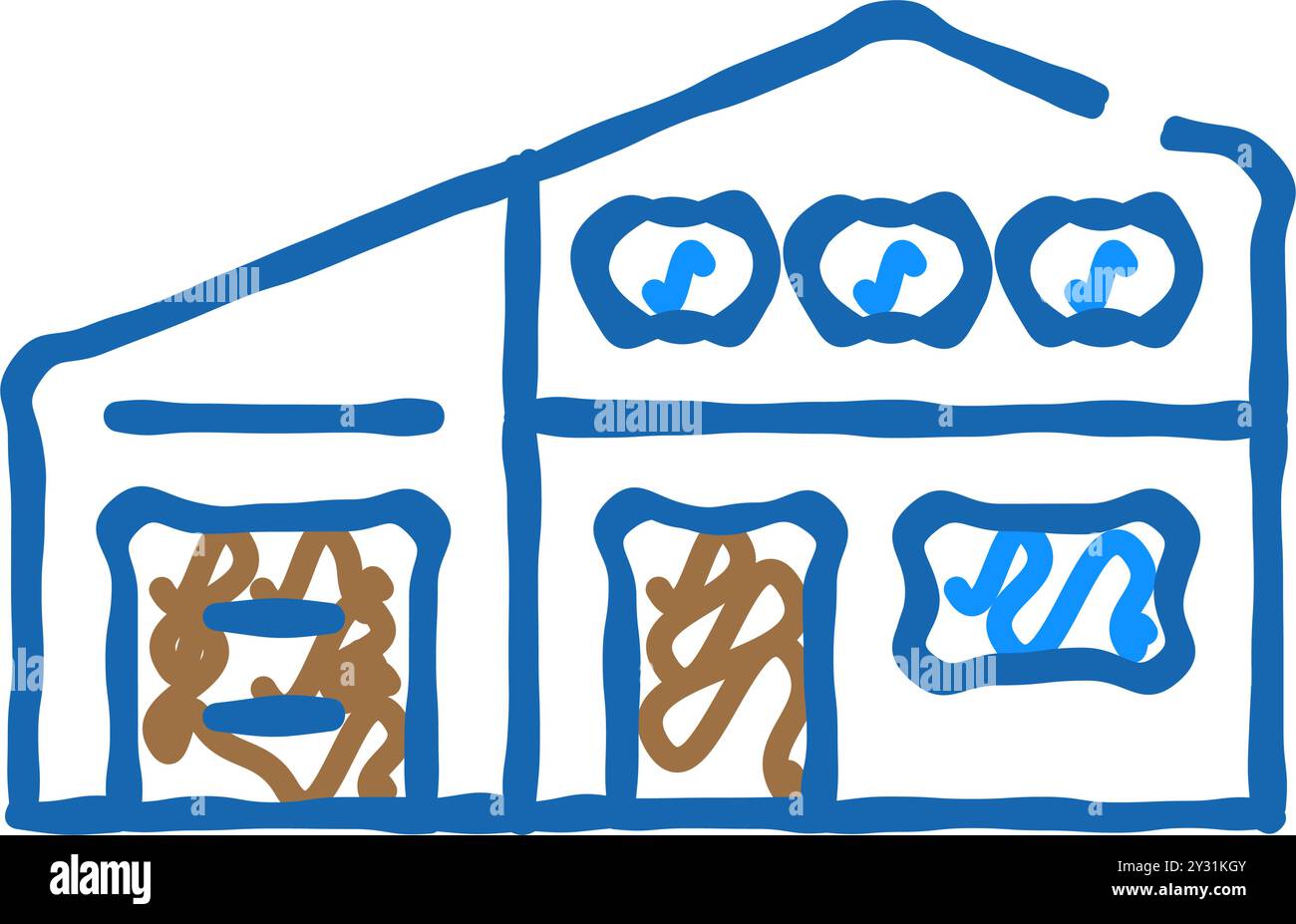living house icon doodle illustration Stock Vector Image & Art - Alamy