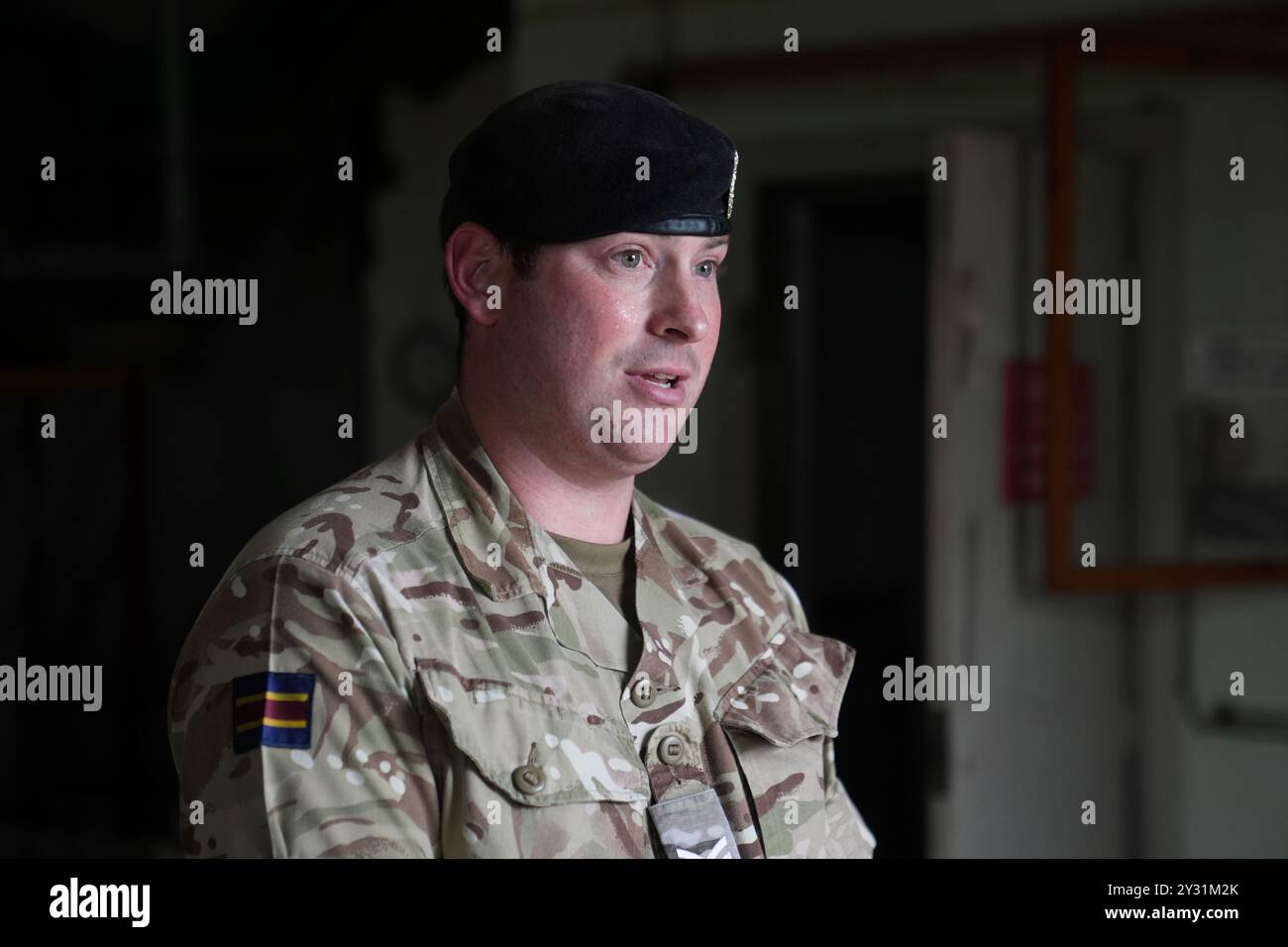 Sergeant Chris Jacques of the 1st Military Working Dog Regiment during ...
