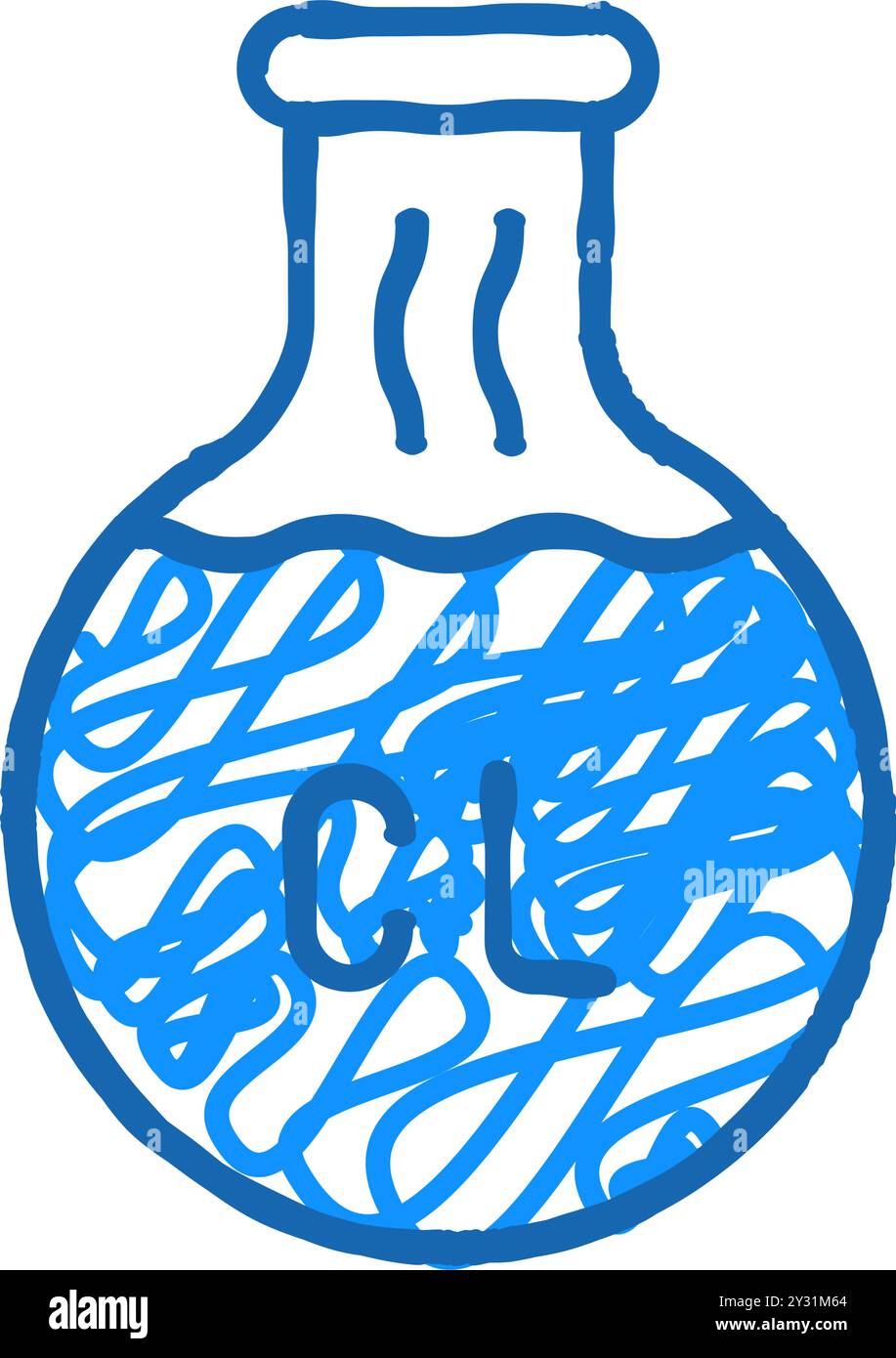 chlorine flask icon doodle illustration Stock Vector Image & Art - Alamy