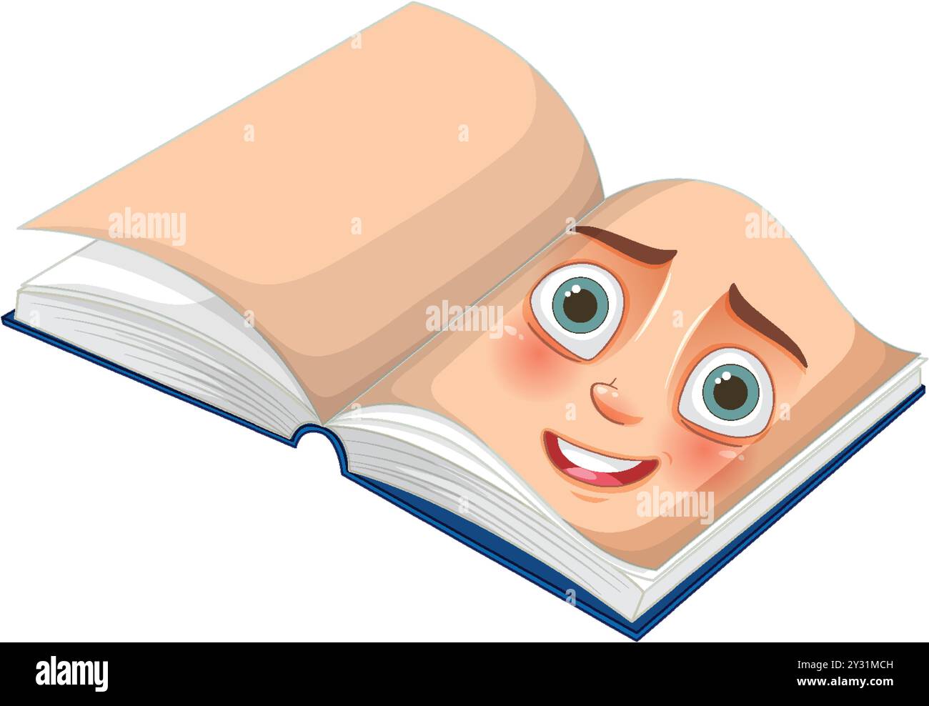 Open book with a smiling human face Stock Vector Image & Art - Alamy
