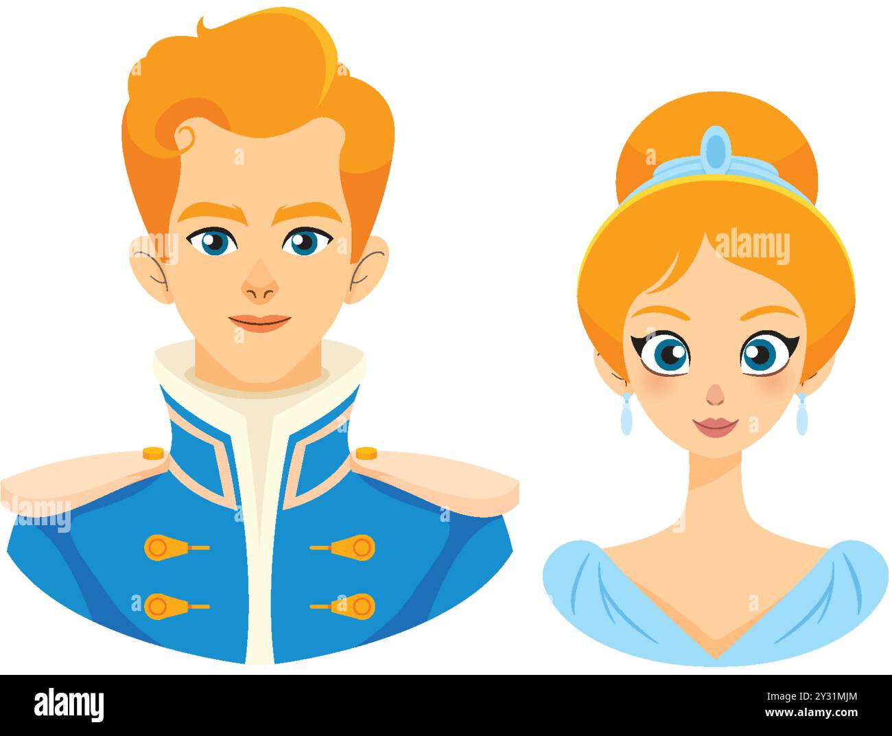 Illustration of a prince and princess Stock Vector Image & Art - Alamy