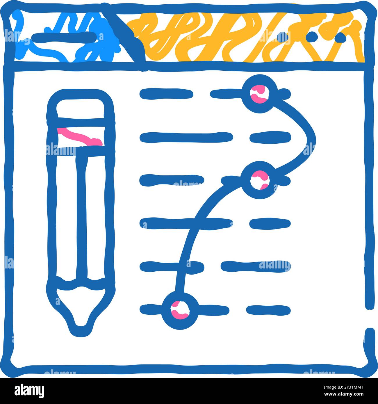 text edit seo optimization icon doodle illustration Stock Vector Image ...