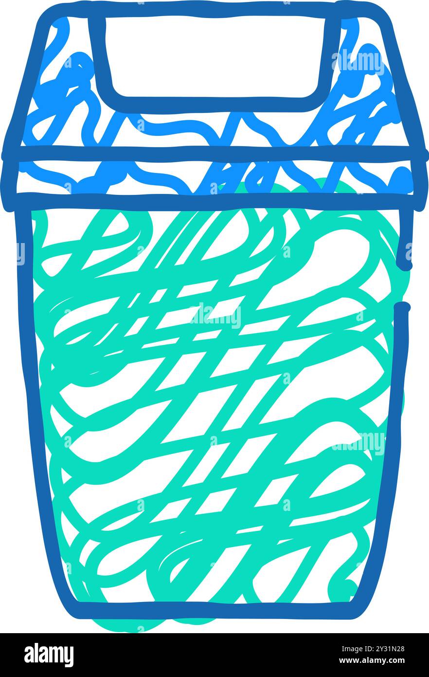 rubbish bin icon doodle illustration Stock Vector Image & Art - Alamy