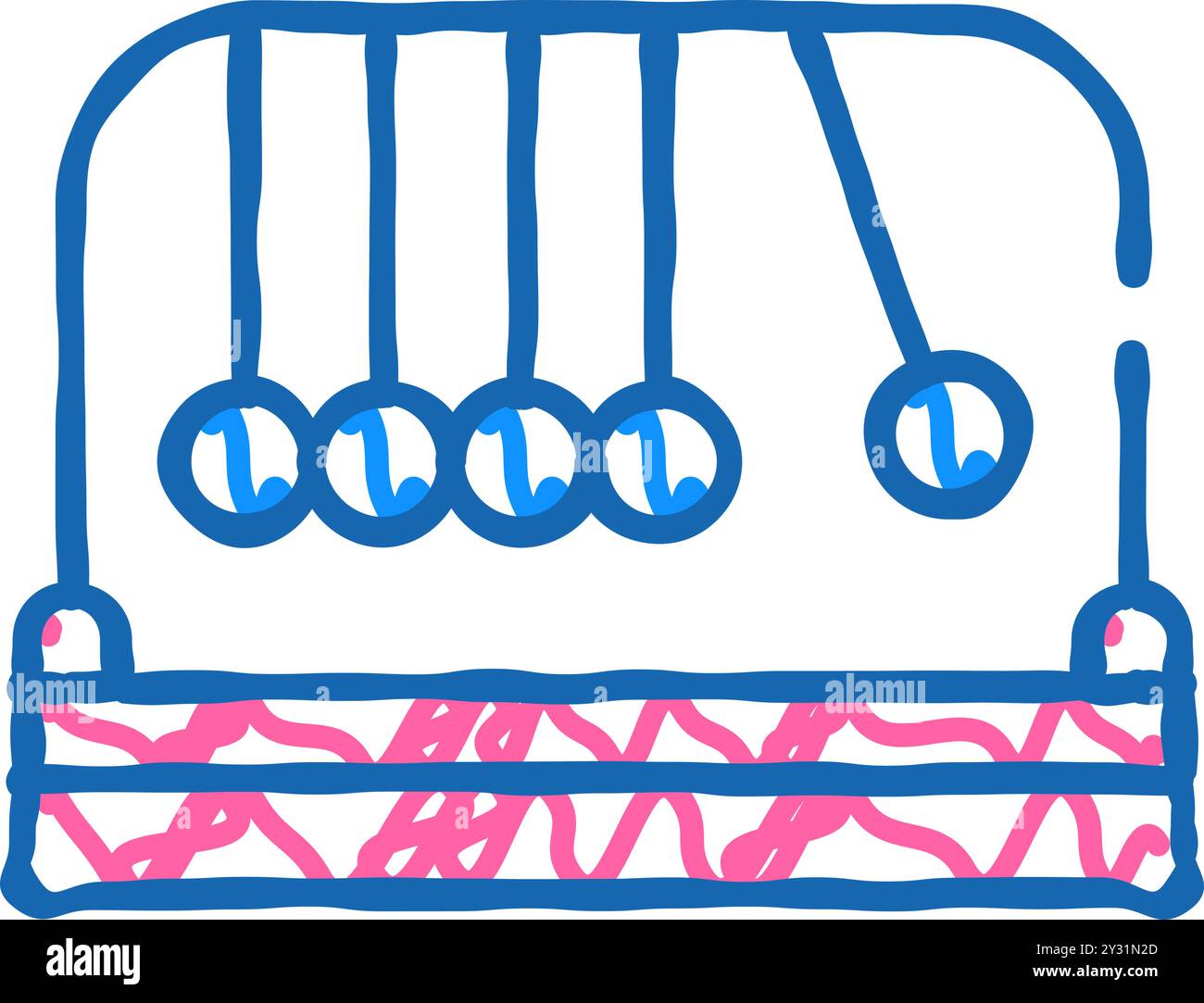 Newton balls icon color hi-res stock photography and images - Alamy