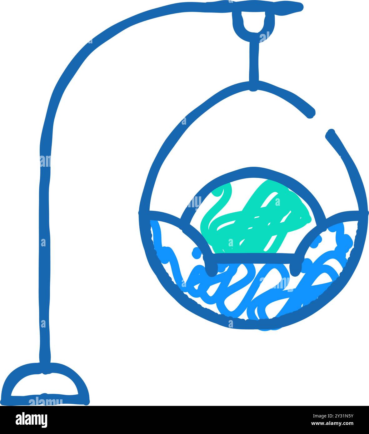 hanging chair icon doodle illustration Stock Vector Image & Art - Alamy