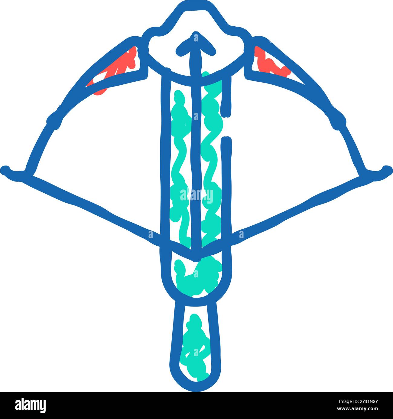crossbow medieval weapon icon doodle illustration Stock Vector Image ...