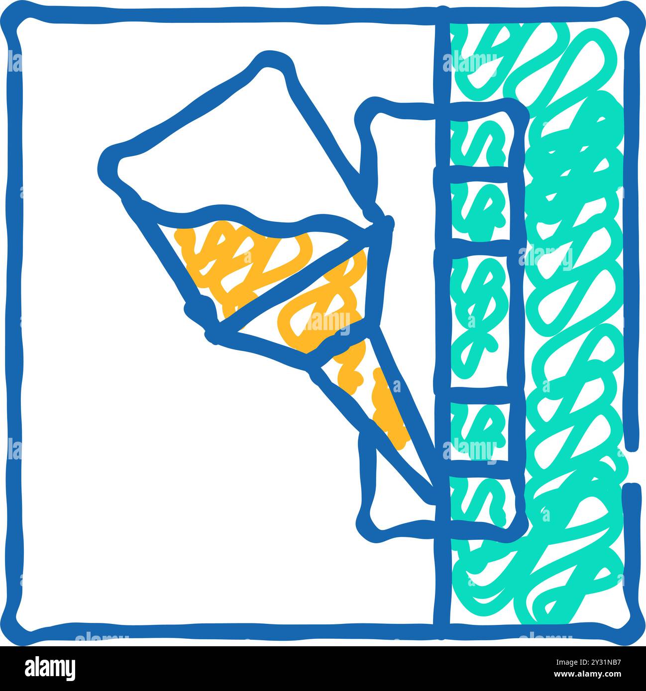 glueing details icon doodle illustration Stock Vector Image & Art - Alamy