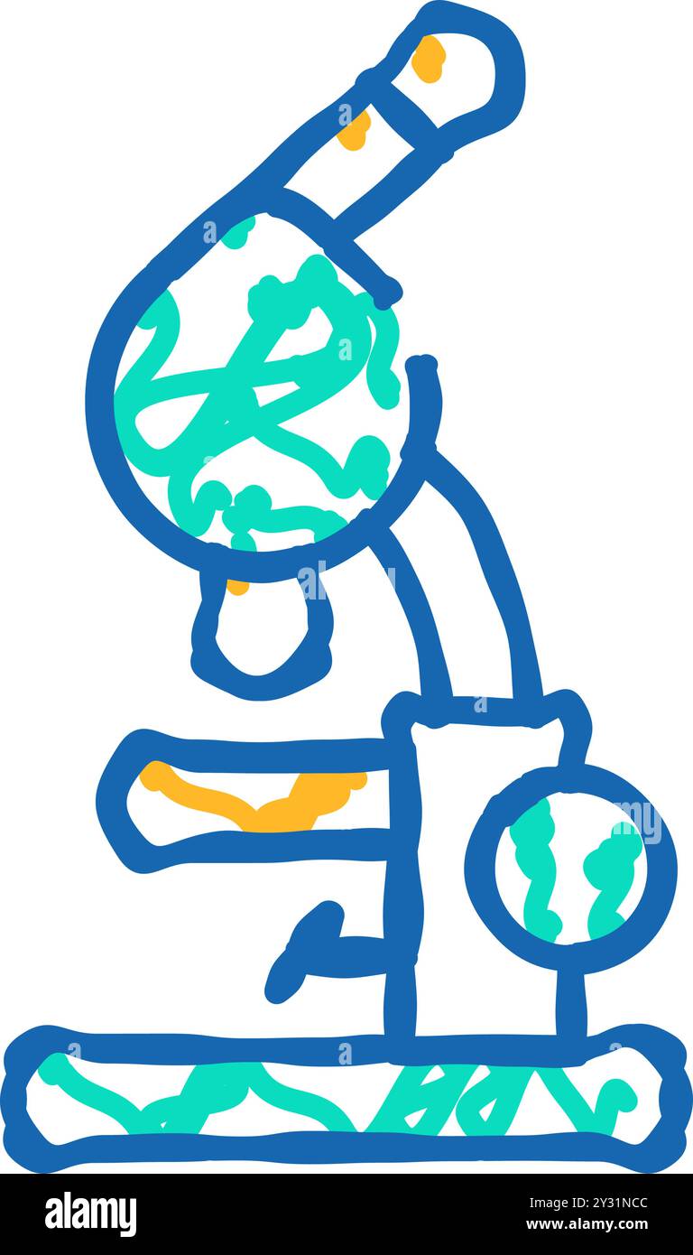 biology microscope icon doodle illustration Stock Vector Image & Art ...