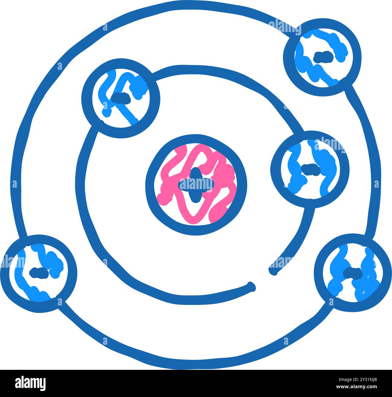 nuclear core icon doodle illustration Stock Vector Image & Art - Alamy