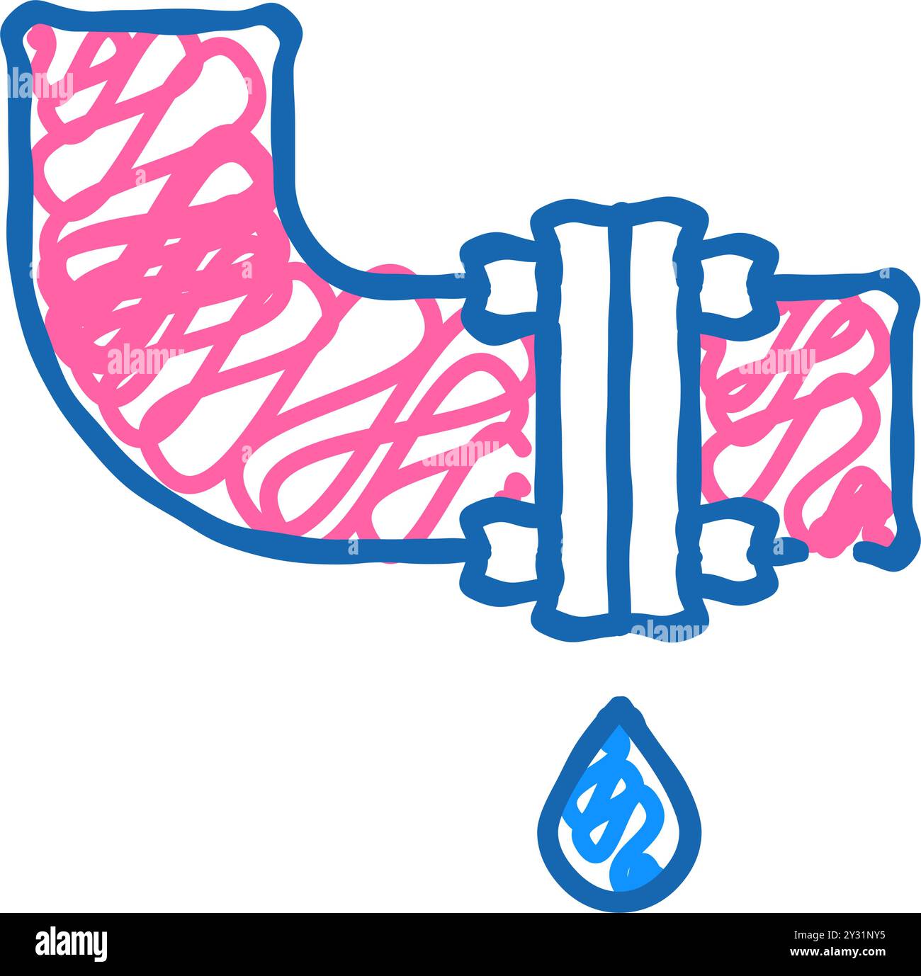 leaking pipe icon doodle illustration Stock Vector Image & Art - Alamy