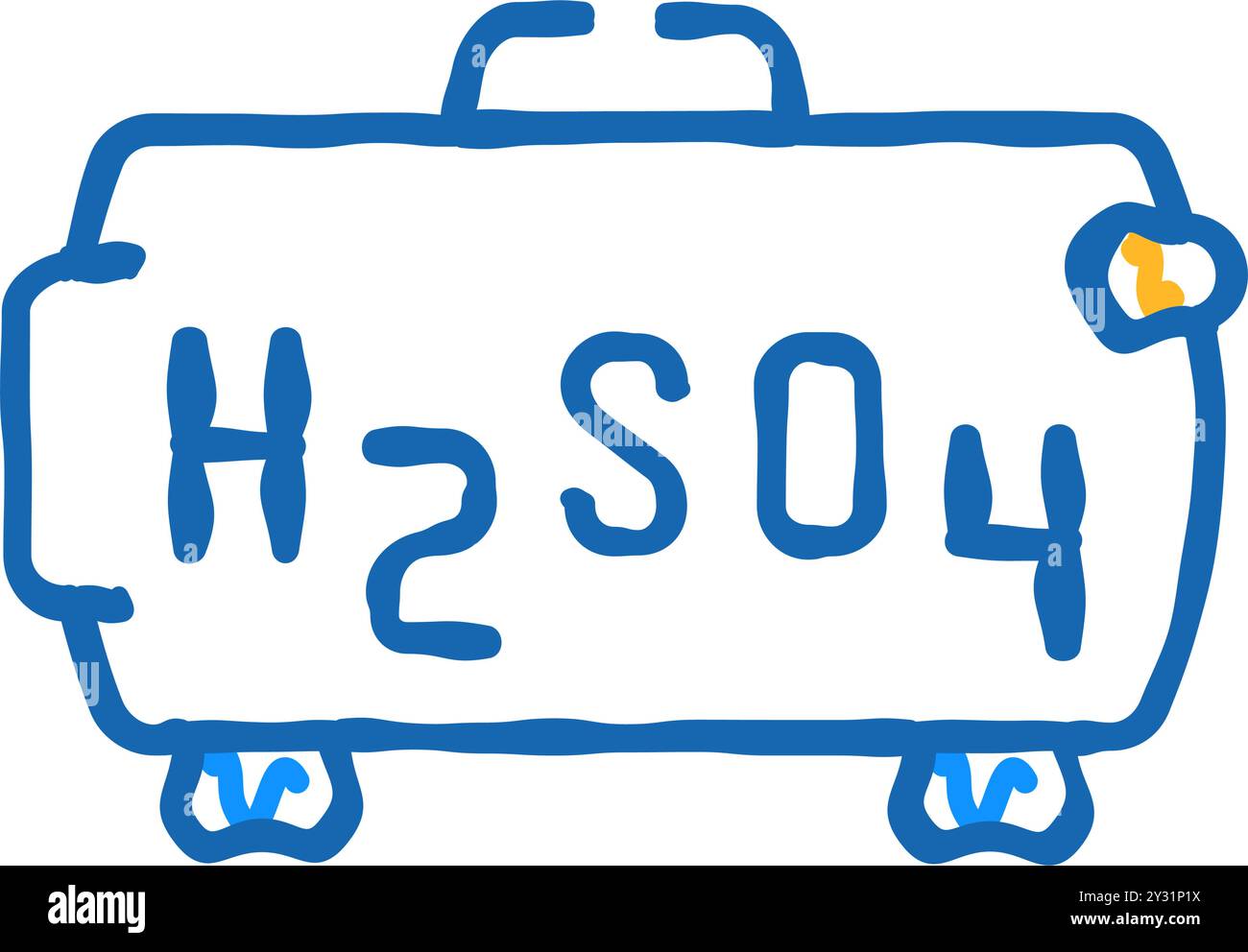 sulfuric acid for obtain uranium icon doodle illustration Stock Vector ...
