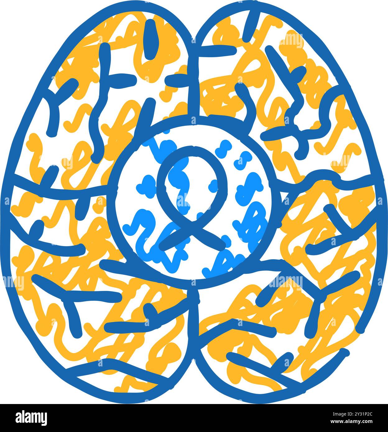 brain cancer sign icon doodle illustration Stock Vector Image & Art - Alamy