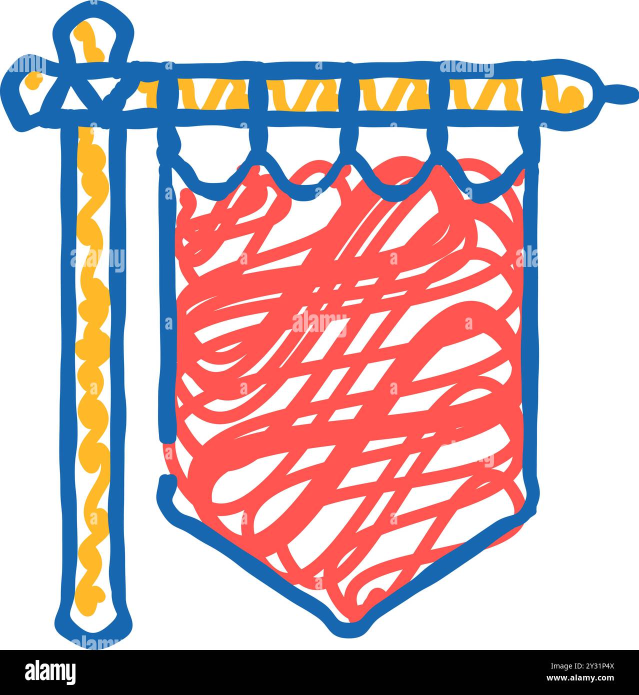 medieval flag icon doodle illustration Stock Vector Image & Art - Alamy