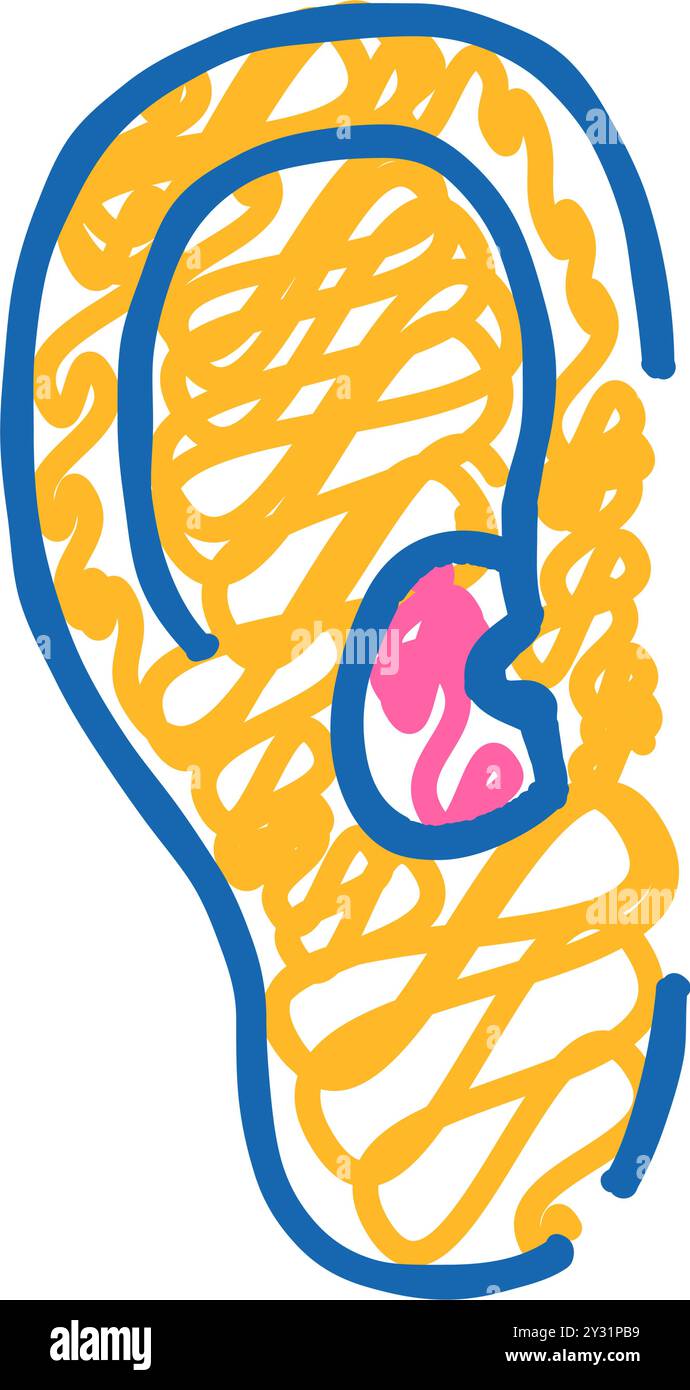 otitis disease sign icon doodle illustration Stock Vector Image & Art ...