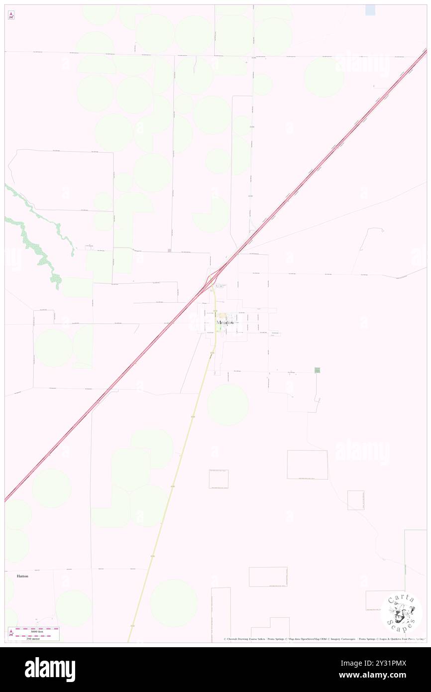 Map of meadow utah Cut Out Stock Images & Pictures - Alamy