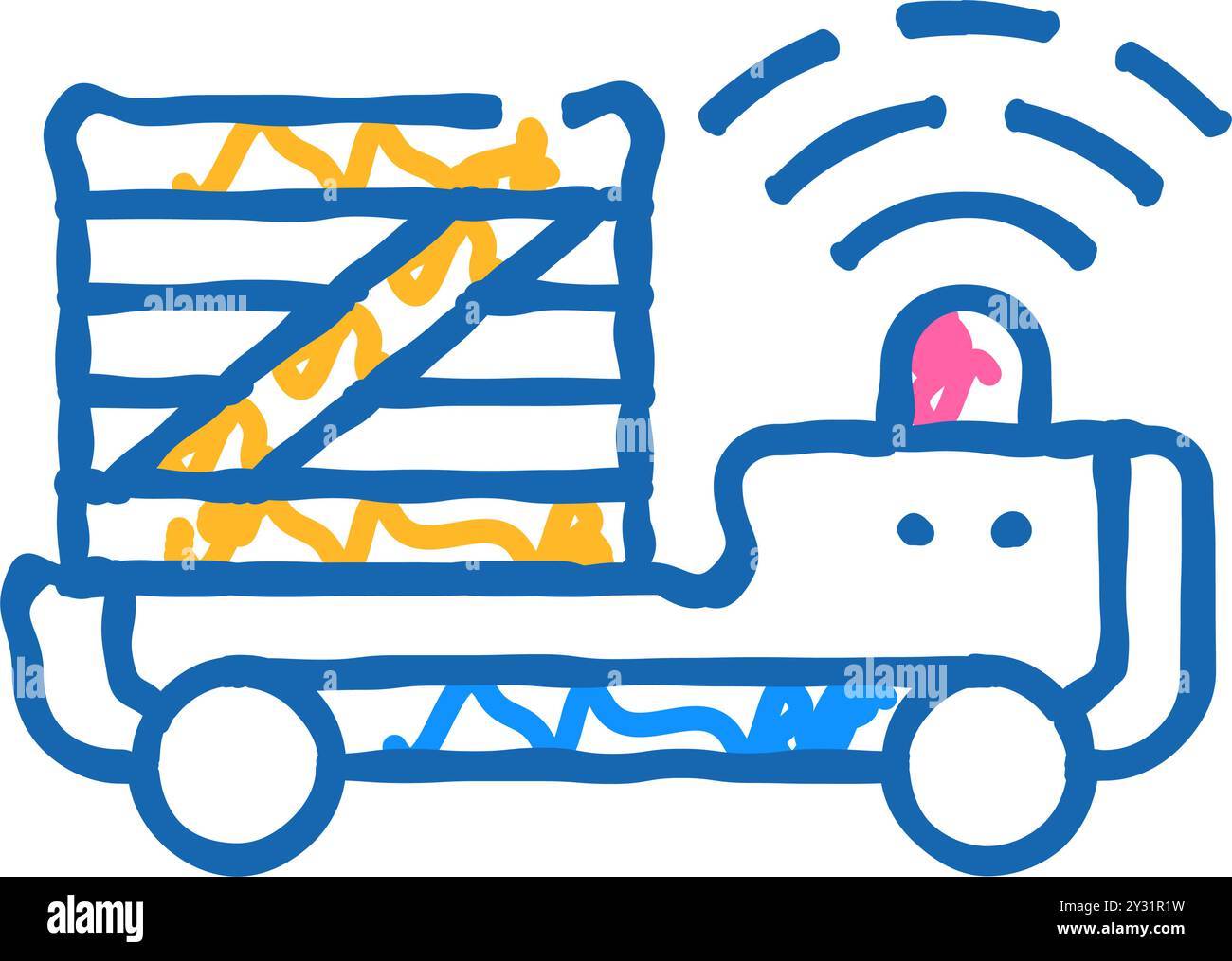 automation transportation car icon doodle illustration Stock Vector ...