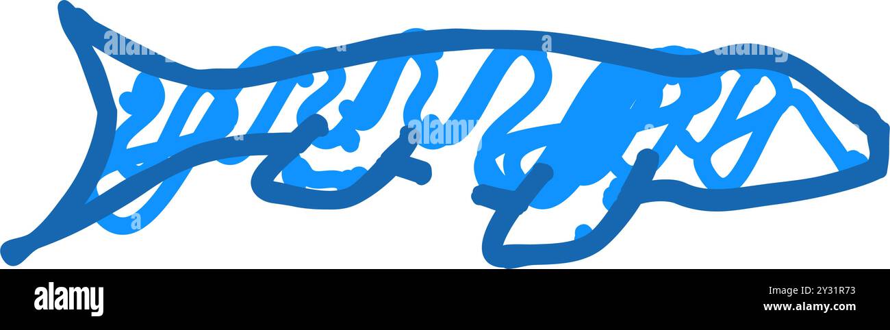 mosasaurus dinosaur sign icon doodle illustration Stock Vector Image ...