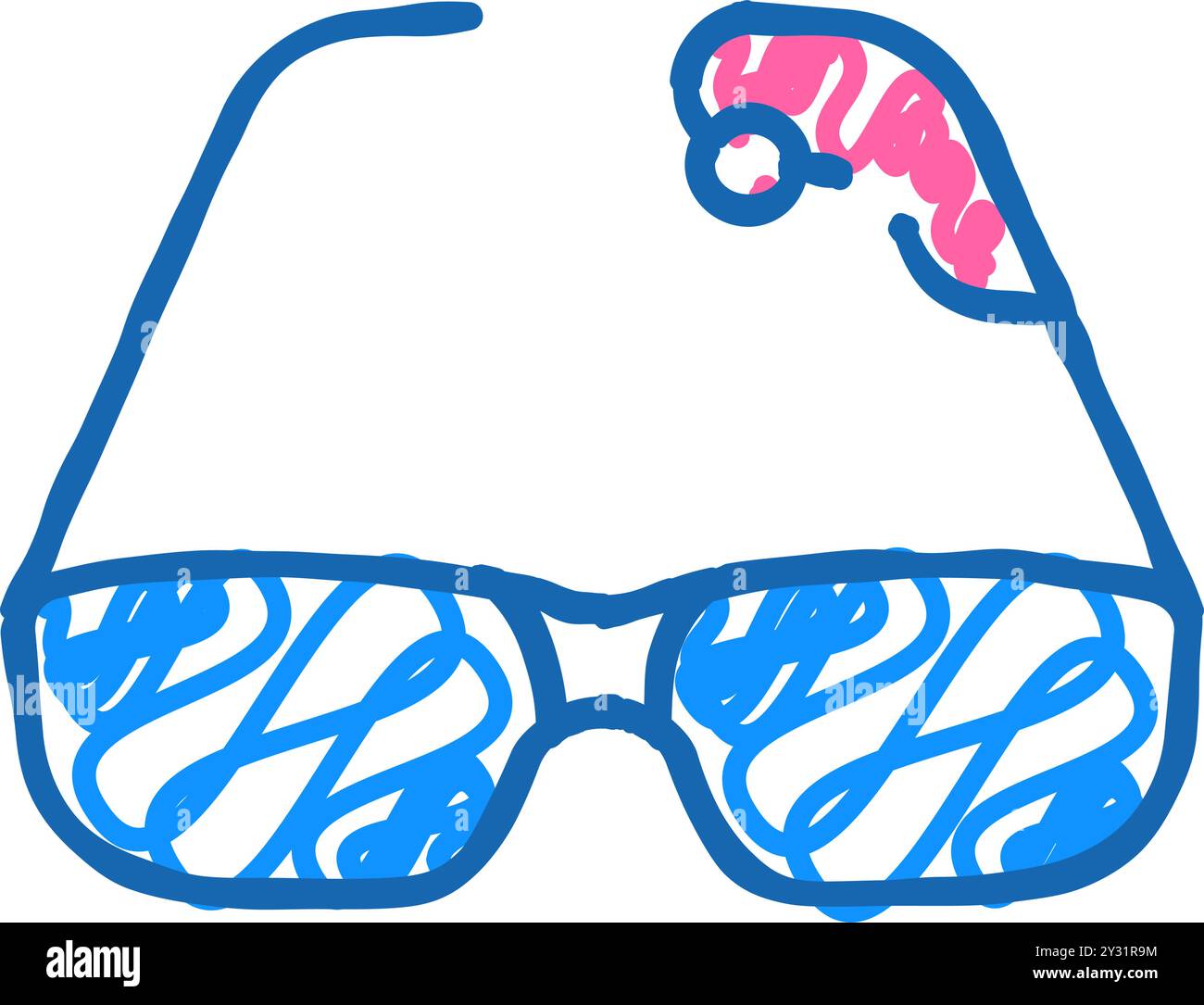 glasses with hearing aid gadget icon doodle illustration Stock Vector ...