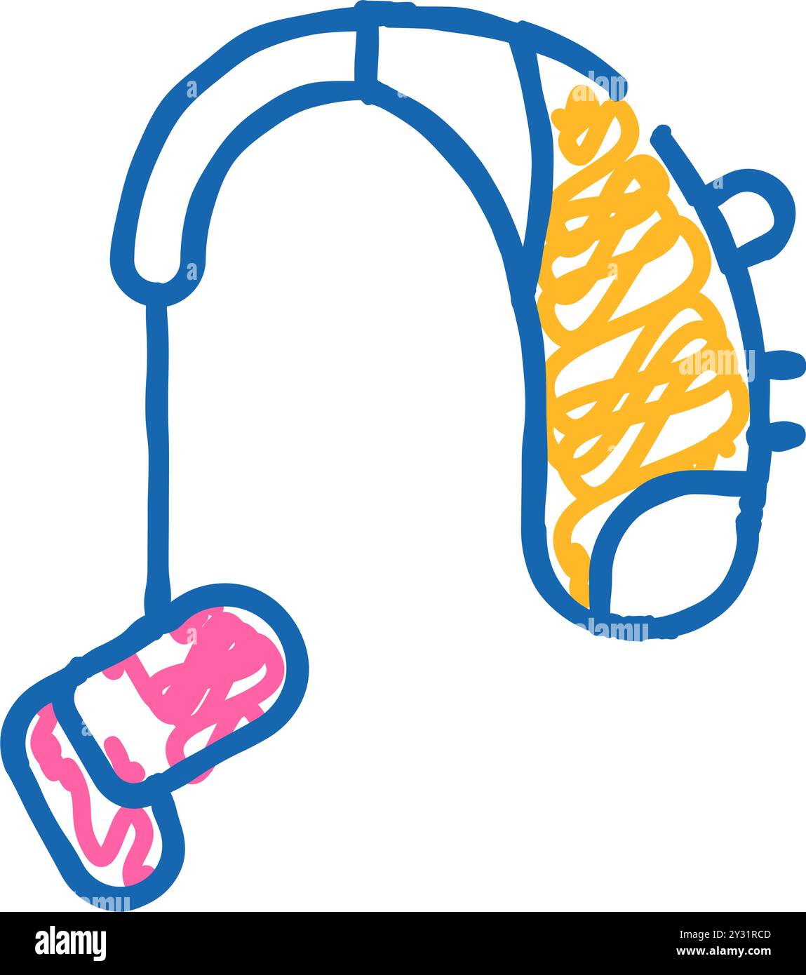 hearing aid gadget icon doodle illustration Stock Vector Image & Art ...