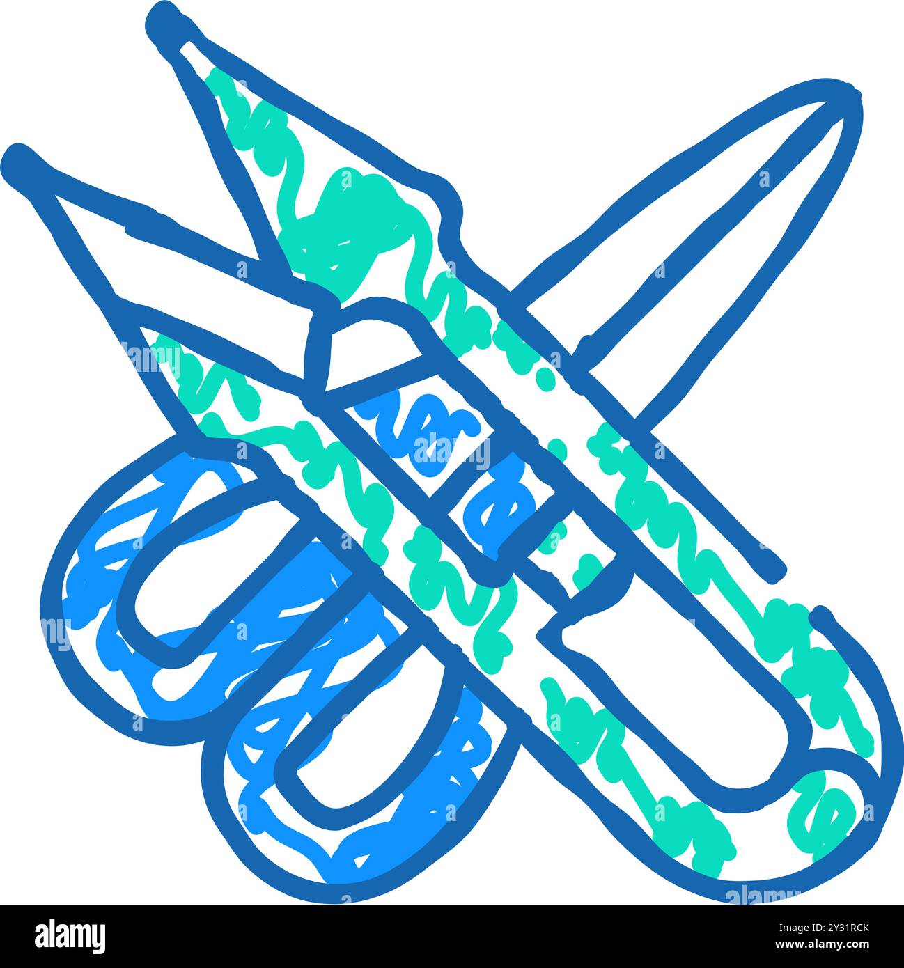 different scissors icon doodle illustration Stock Vector Image & Art ...