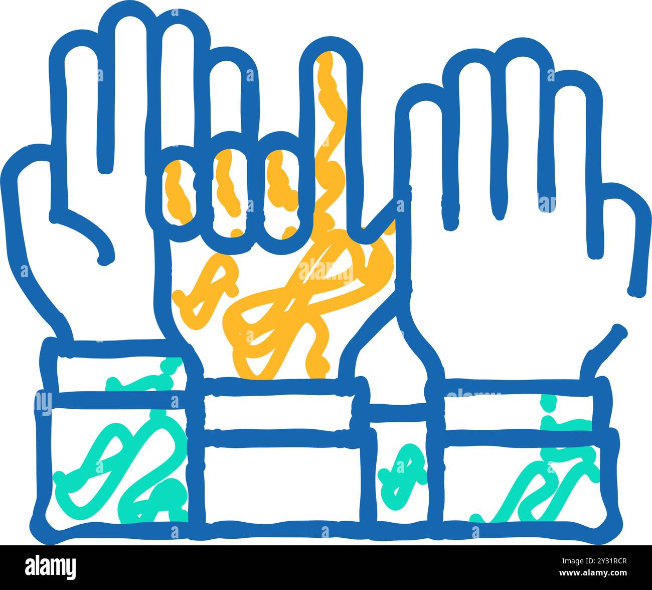 hand voting sign icon doodle illustration Stock Vector Image & Art - Alamy