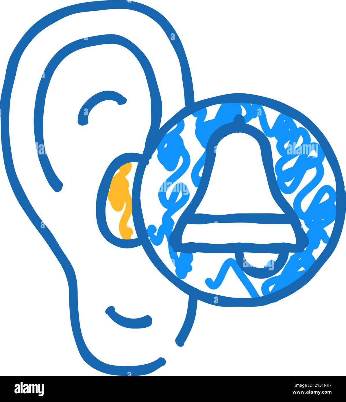 ear hear bell sound icon doodle illustration Stock Vector Image & Art ...