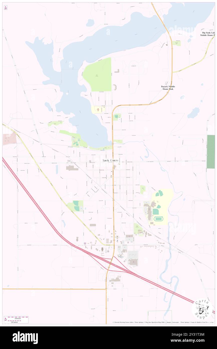 Map of sauk centre Cut Out Stock Images & Pictures - Alamy
