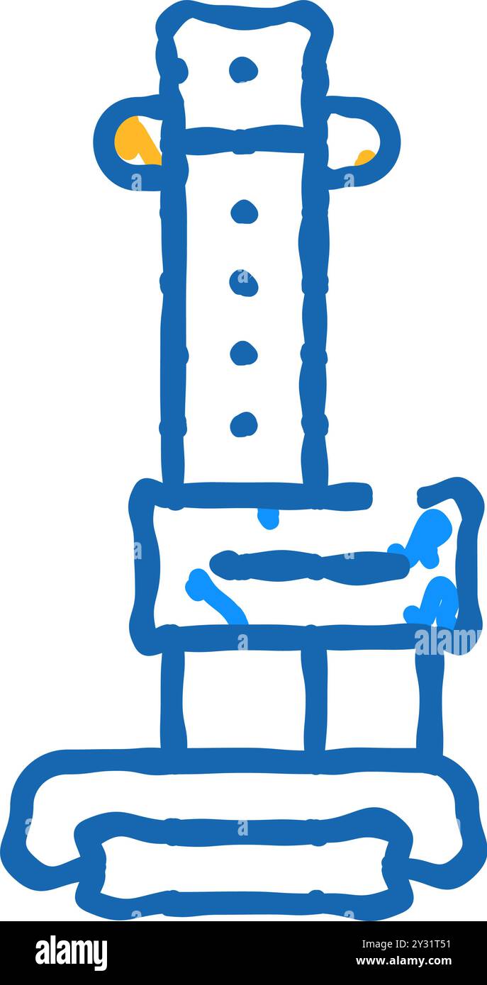 anthropometry tool sign icon doodle illustration Stock Vector Image ...