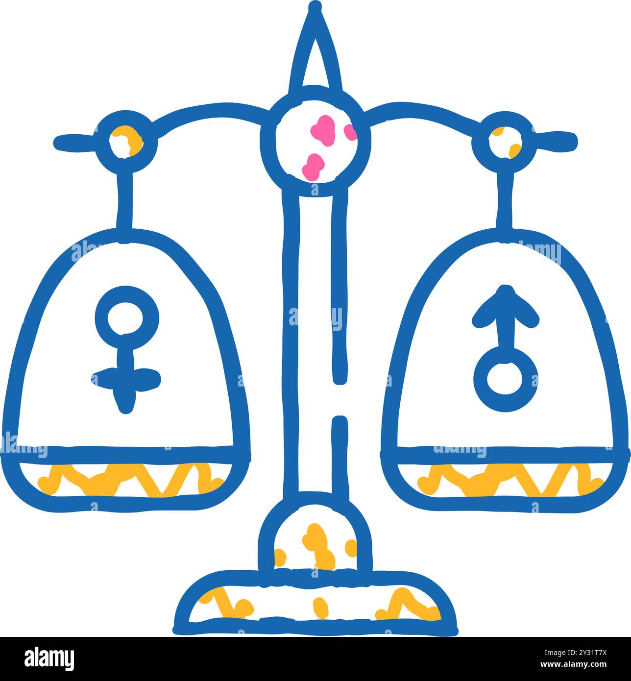 gender equality sign icon doodle illustration Stock Vector Image & Art ...