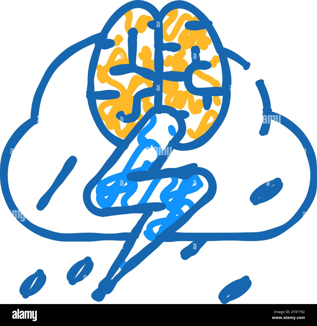 brainstorm training sign icon doodle illustration Stock Vector Image ...