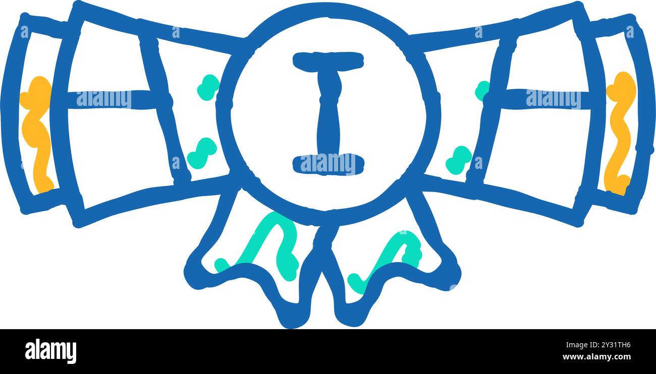 student award sign icon doodle illustration Stock Vector Image & Art ...