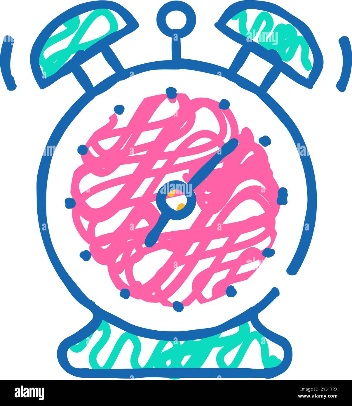 alarm clock sign icon doodle illustration Stock Vector Image & Art - Alamy